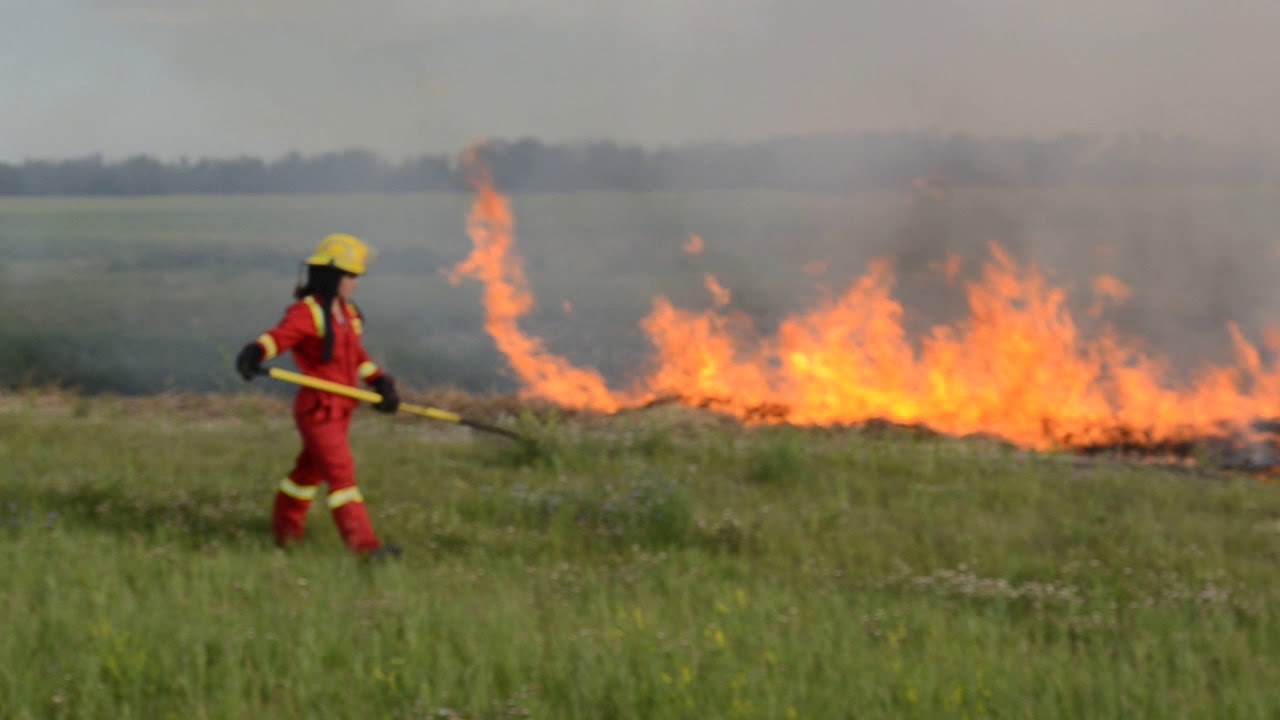 Fire department performs wildland fire training, Part I - YouTube