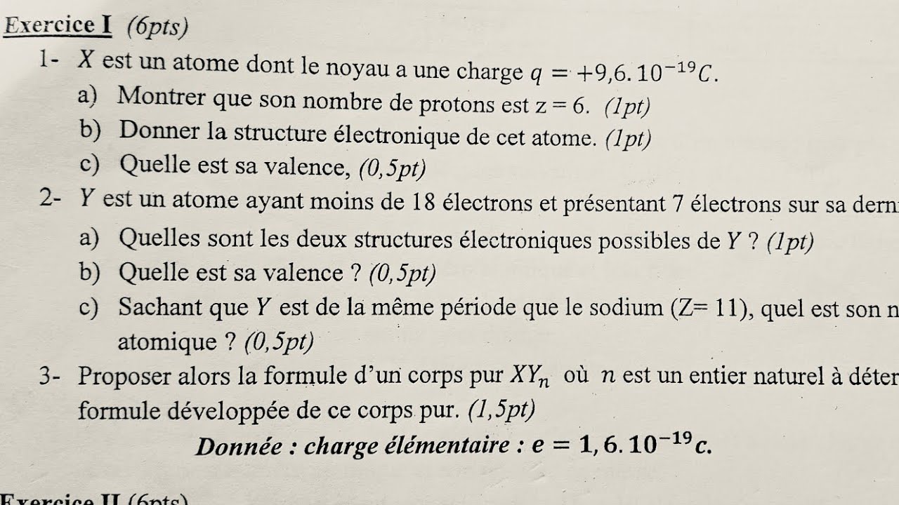 Structure de l'atome 2nde S : Comment écrire la formule développée d'un ...