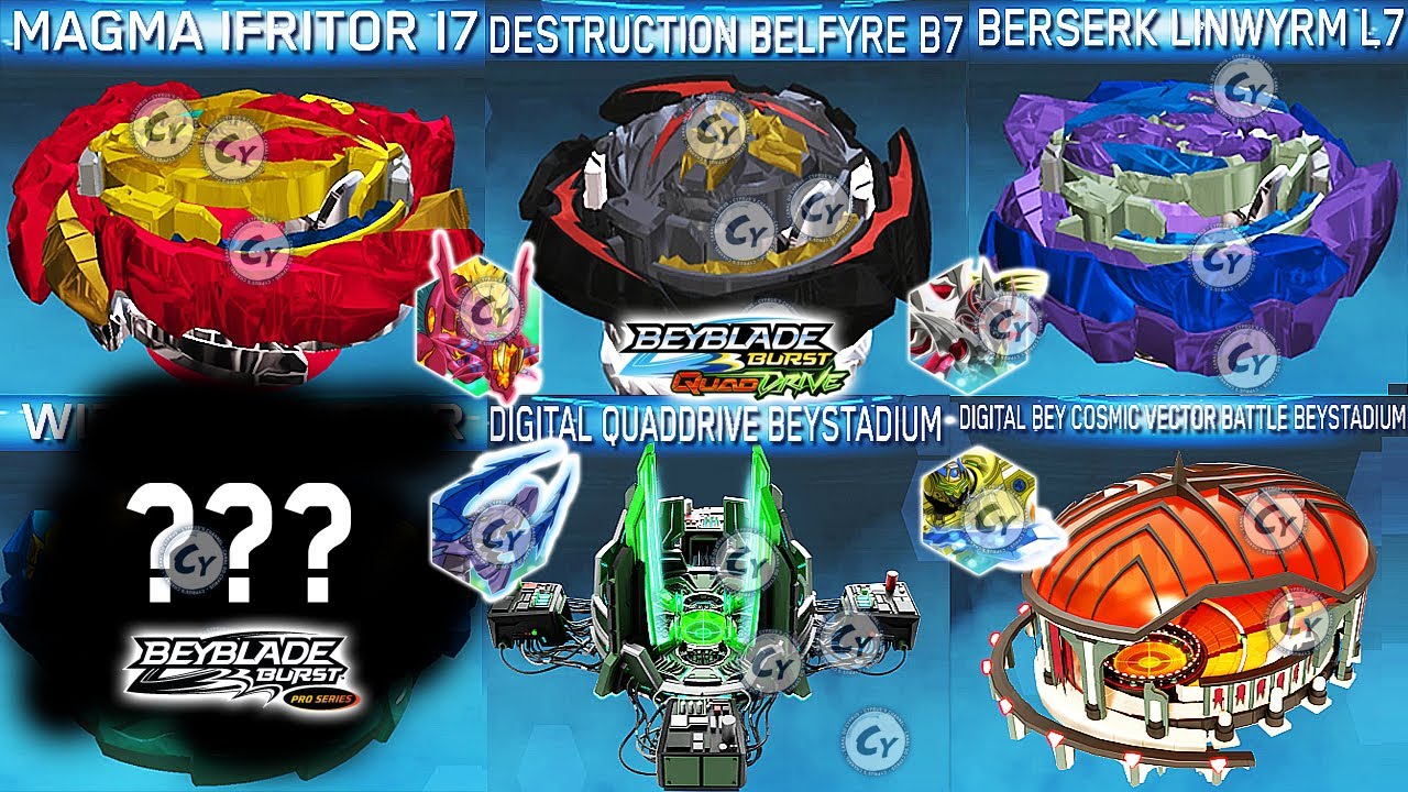 14 BEYS UPDATE MAGMA IFRITOR I7 BELFYRE B7 LINWYRM L7 BEYBLADE BURST ...