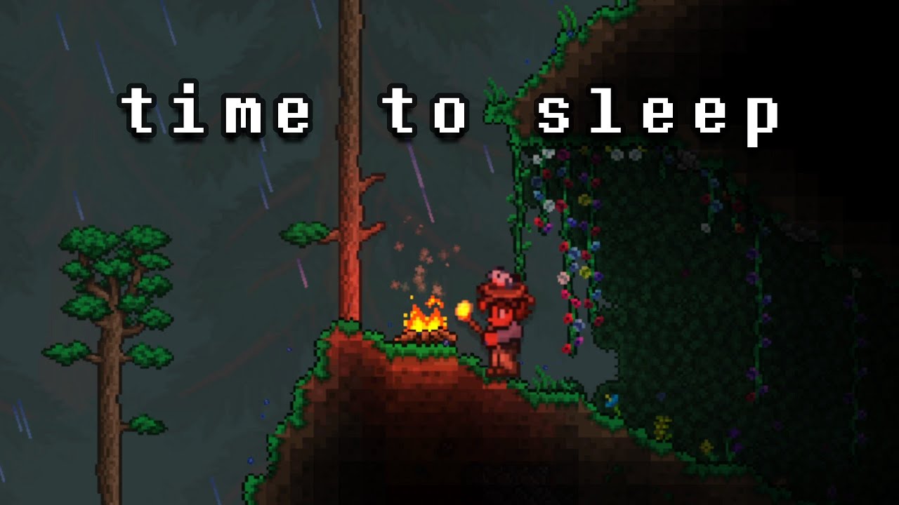 It's been a long day... relaxing video game music, fire & rain ...