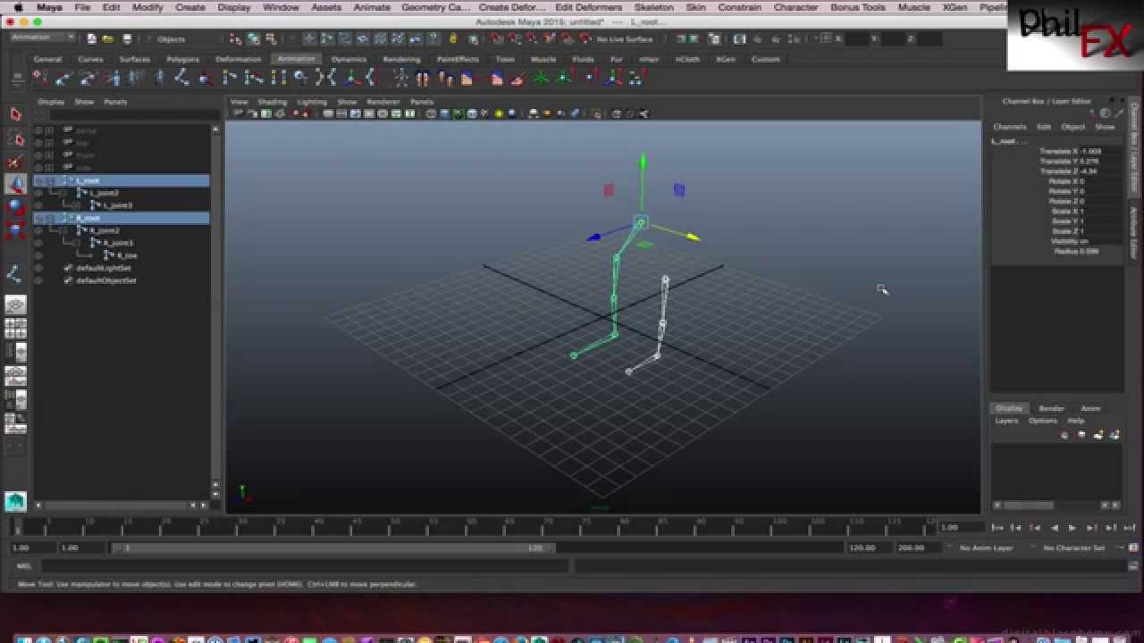 Maya Minute: Skeleton root and parenting - YouTube