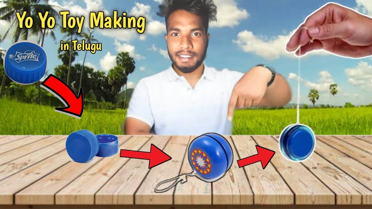 Yo Yo Toy Making in Home | 100% Working | Telugu Experiments - YouTube