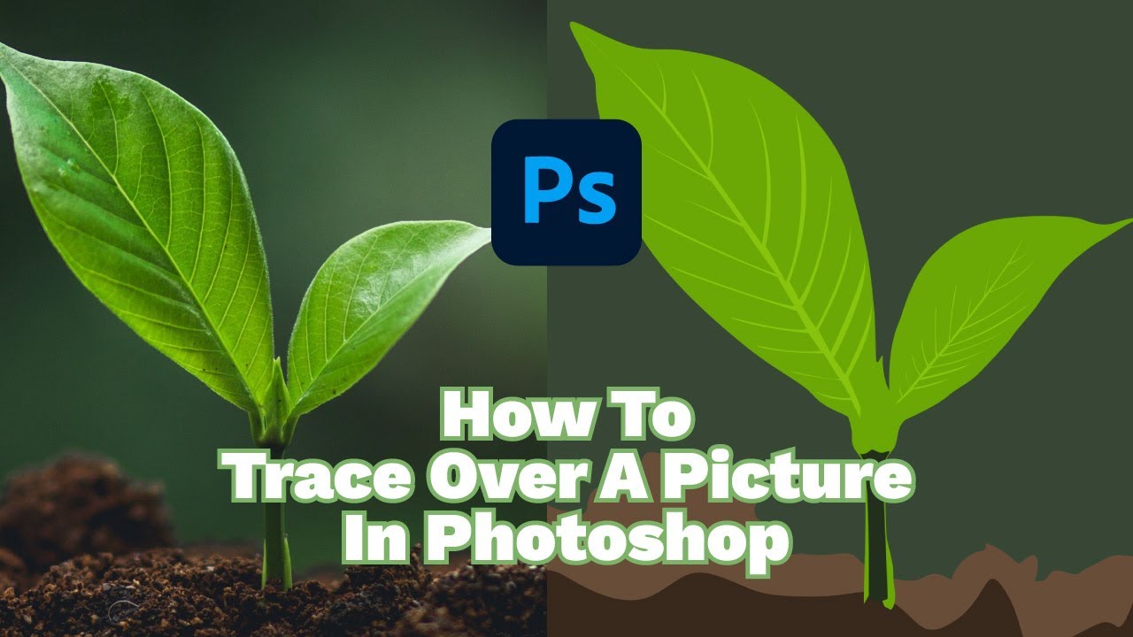 How to trace over a picture in photoshop - YouTube