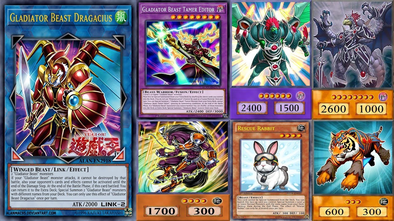 YGOPRO Links-Deck Gladiator Beast Dragacius - YouTube