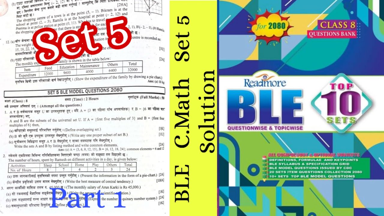 Class 8 BLE Math Model Question Solve 2080 | Math Mantra - YouTube