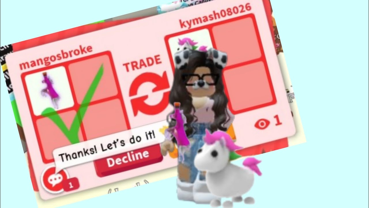 Trading a ride pot in adopt me! - YouTube