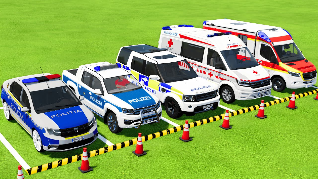 TRANSPORTING ALL POLICE CARS and AMBULANCE EMERGENCY VEHICLES WITH ...