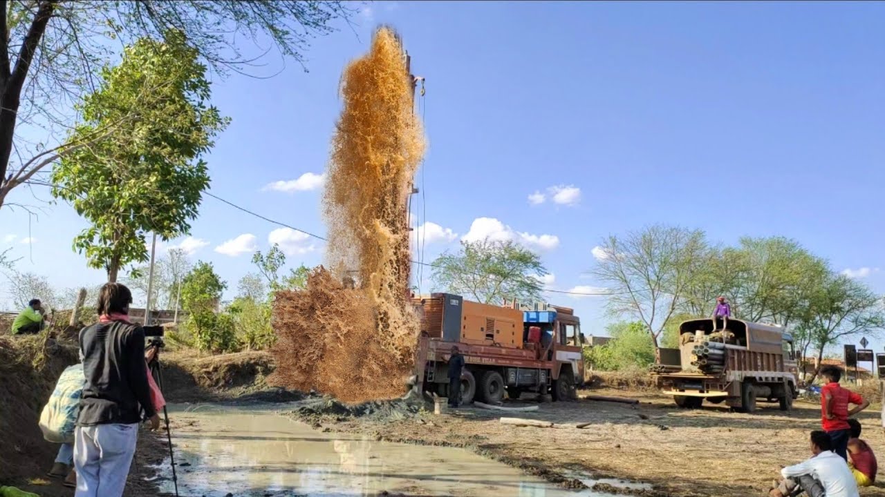 Borewell Water Journey In Kuteli | 50 Feet Drilling 20HP Water ...