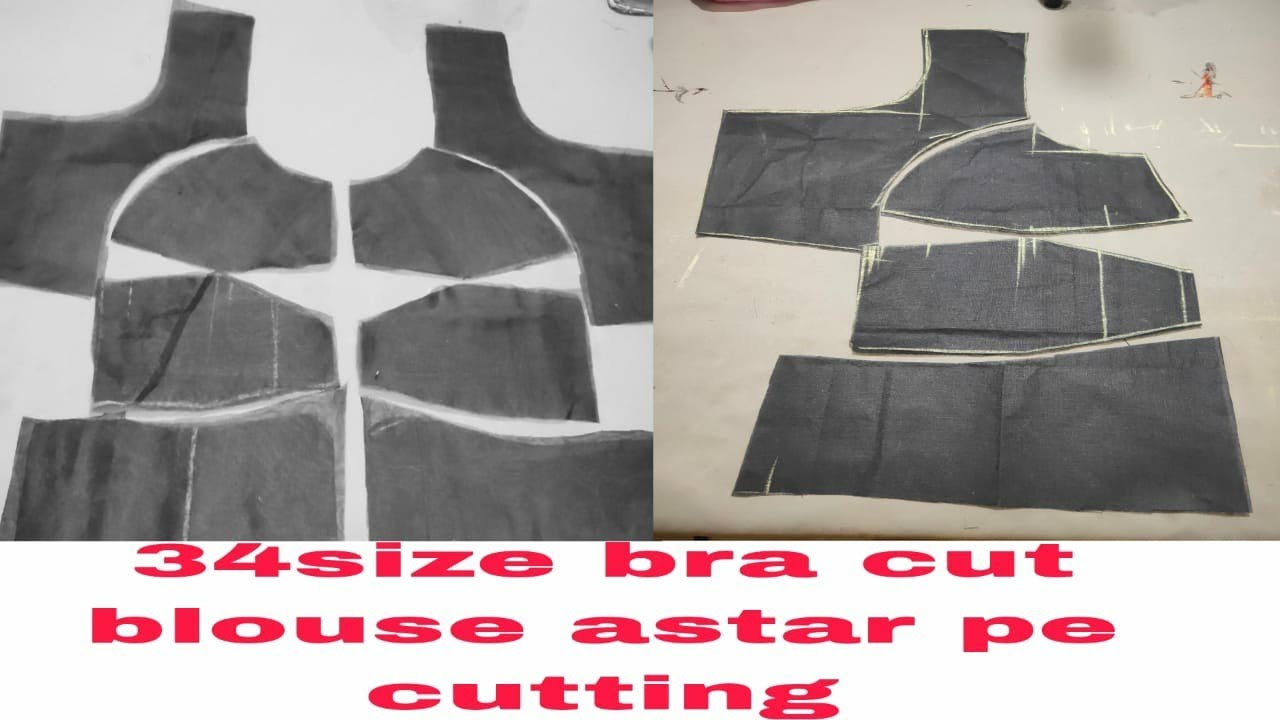 Blouse astar pe Cutting step by step/ Bra cut blouse cutting very easy ...
