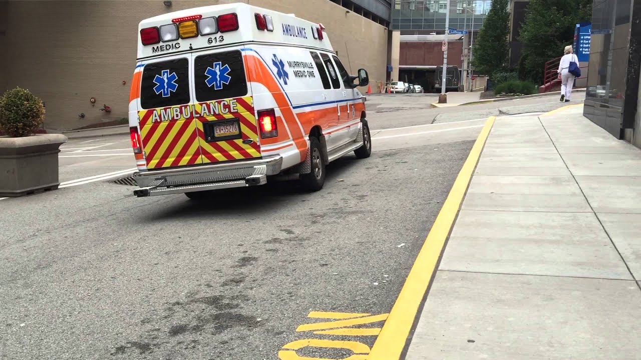 MURRYSVILLE MEDIC ONE EMS AMBULANCE LEAVING UPMC PRESBYTERIAN HOSPITAL ...