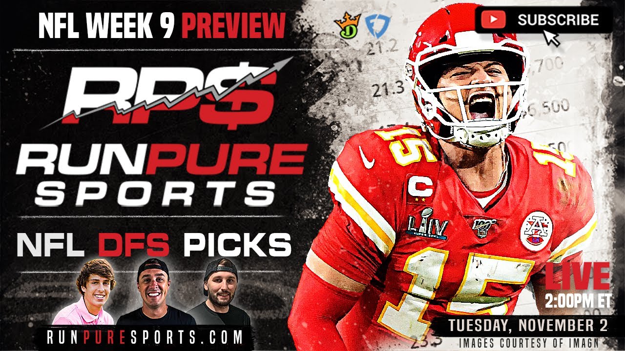 DRAFTKINGS WEEK 9 NFL PICKS - THE DFS PREVIEW - YouTube