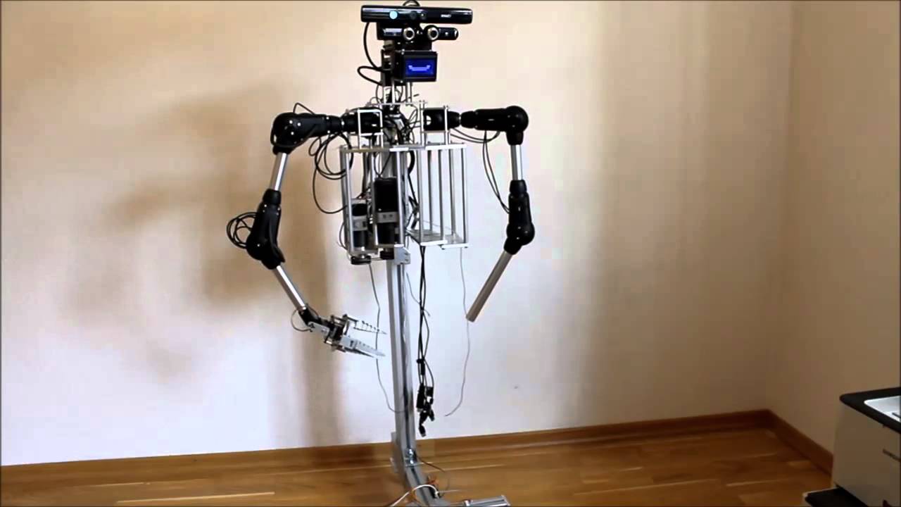 Humanoid robot A1: mobile base test run - YouTube