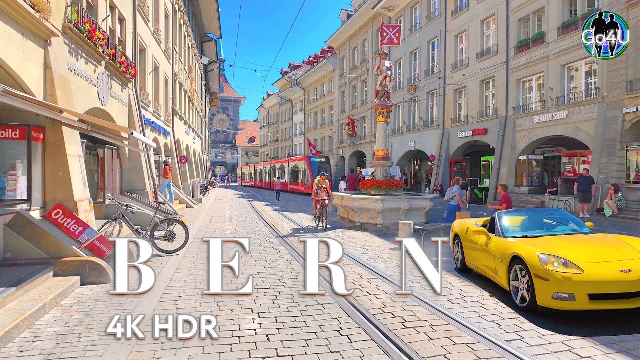 Switzerland BERN 🇨🇭 Stroll in impressive City Centre 4K HDR Bern is Outstanding Universal Value ...