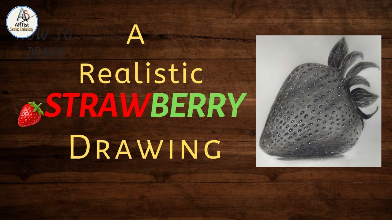 Draw Hyperrealistic Strawberry | How to draw strawberry | Drawing ...