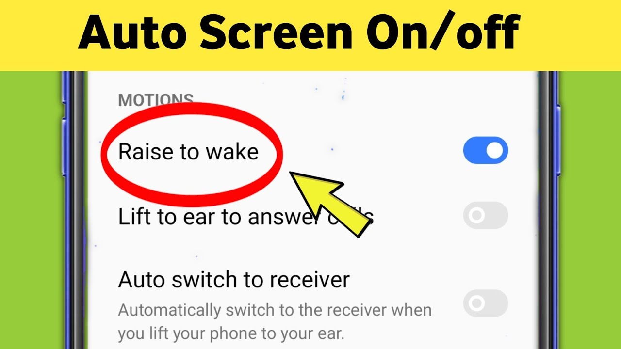 How to solved Automatic Screen On/off in Redmi Android Phones | Auto ...