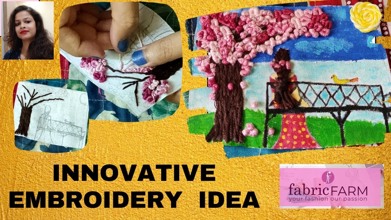 INNOVATIVE EMBROIDERY IDEA | DIY | VERY EASY HAND EMBROIDERY | - YouTube