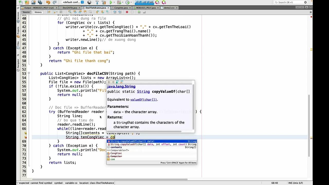 [JAVA] Java 2- P5 - Đọc đối tượng dạng chuỗi - YouTube