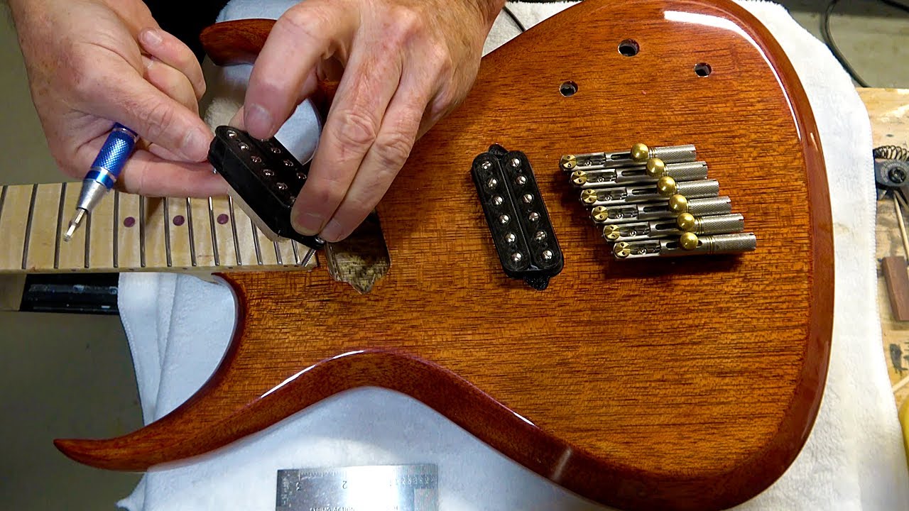 Making A Six String Multi Scale Guitar: Installing The Pickups - YouTube