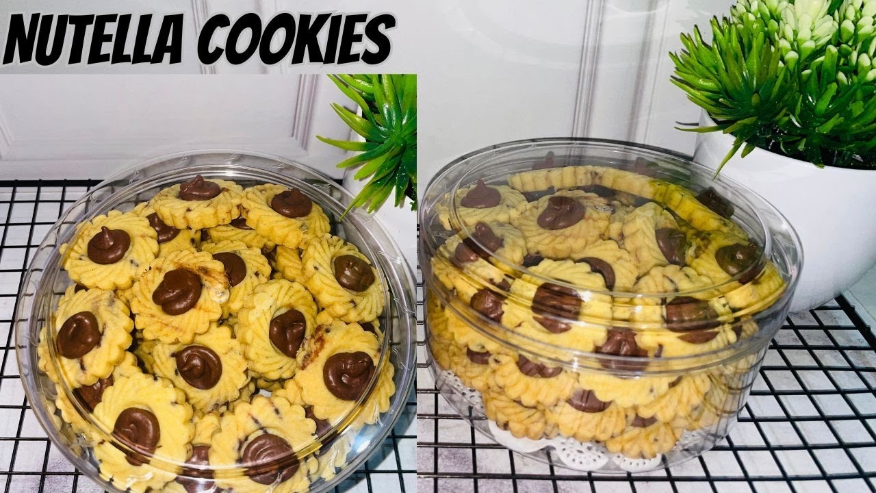 RESEP NUTELLA COOKIES||KUE KERING TERENAK PALING TERVIRAL DILEBARAN ...