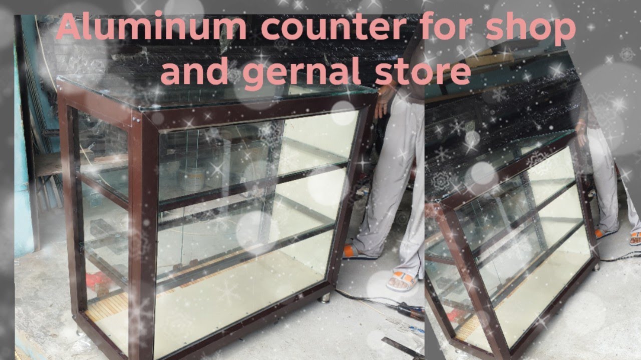 aluminium counter for shop| Aluminum counter showcase | display counter ...