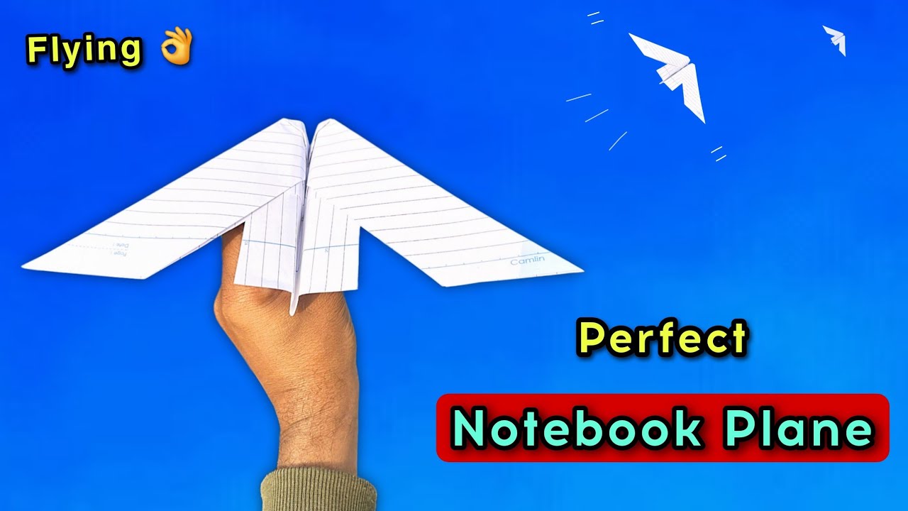 New perfect flying plane, notebook fly plane, how to make arrow plane ...