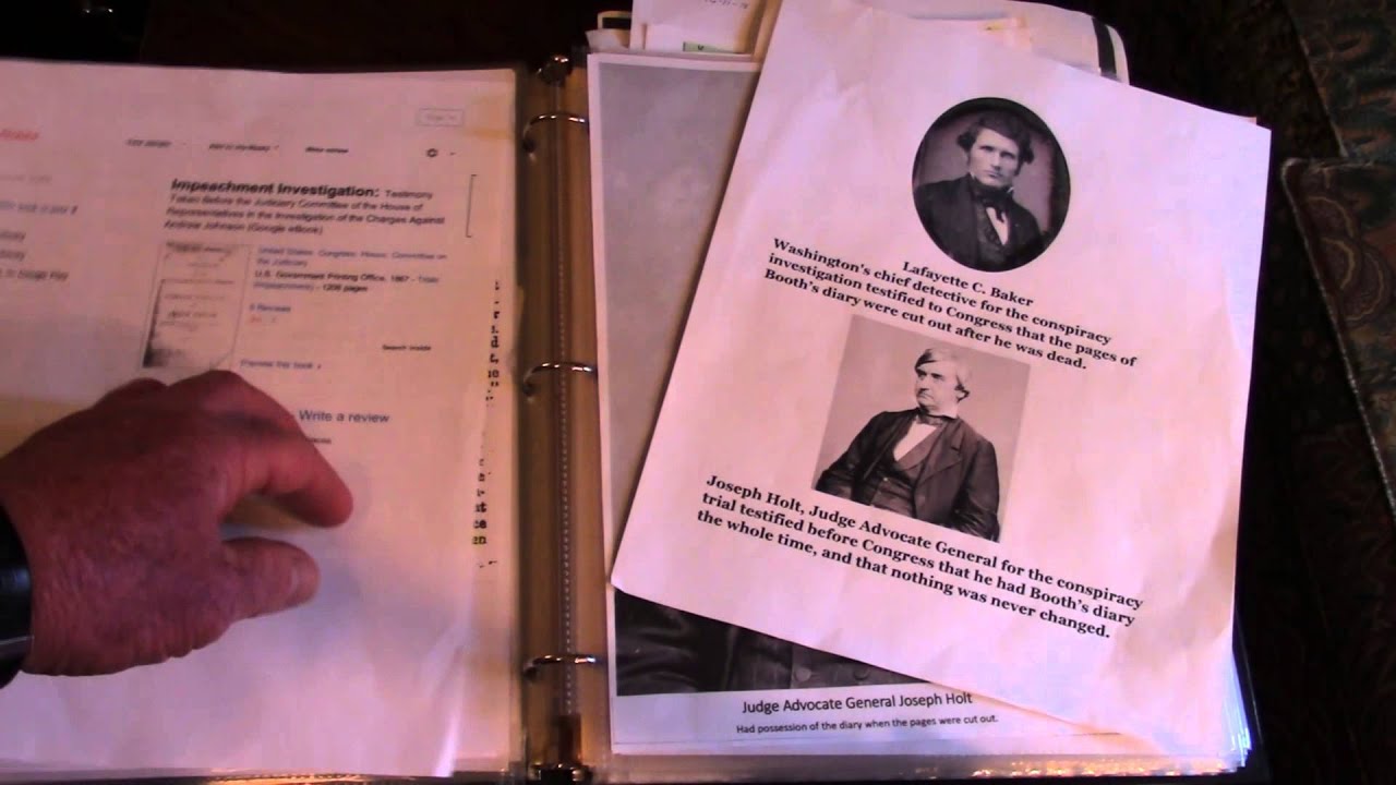 The FBI Forensics Exam of Booth's Diary, Don Thomas - YouTube