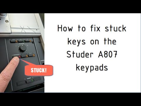 Studer A807: Fixing stuck keys on the keypad. - YouTube