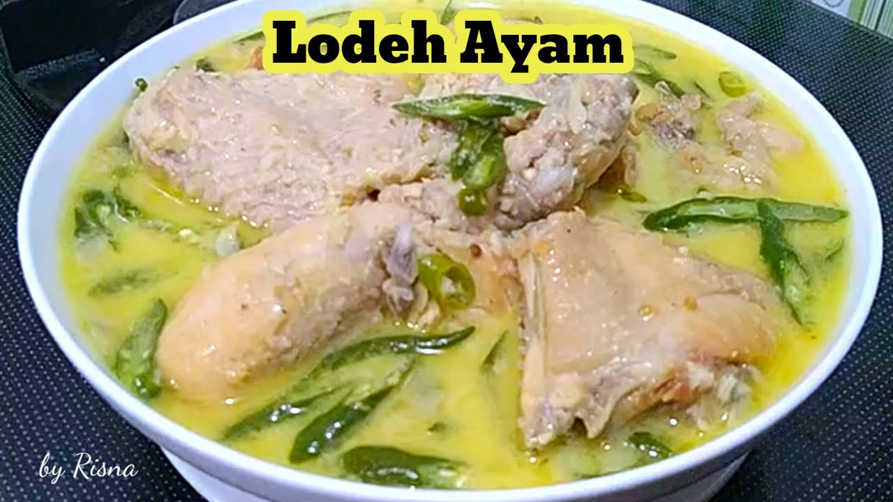 Resep Lodeh Ayam Cabe Ijo Pendamping Nasi Lontong & Ketupat - YouTube