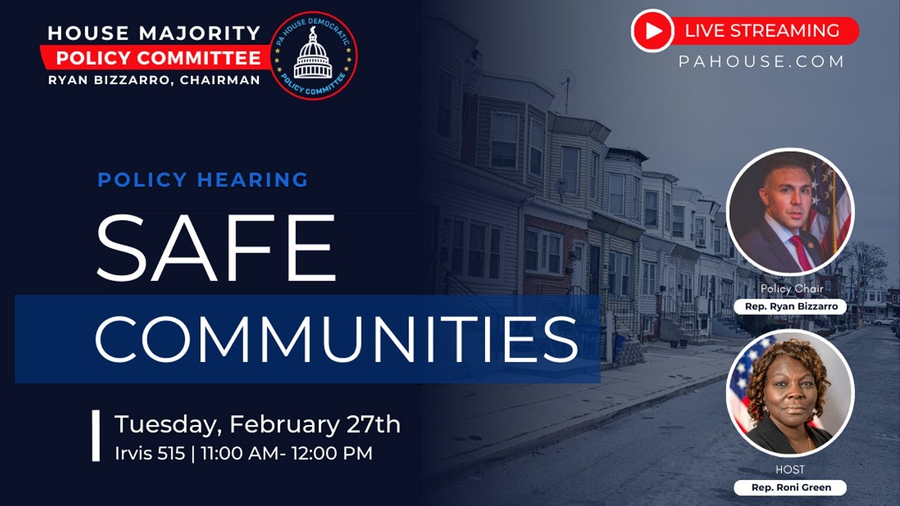 House Democratic Policy Committee Hearing on Safe Communities - YouTube