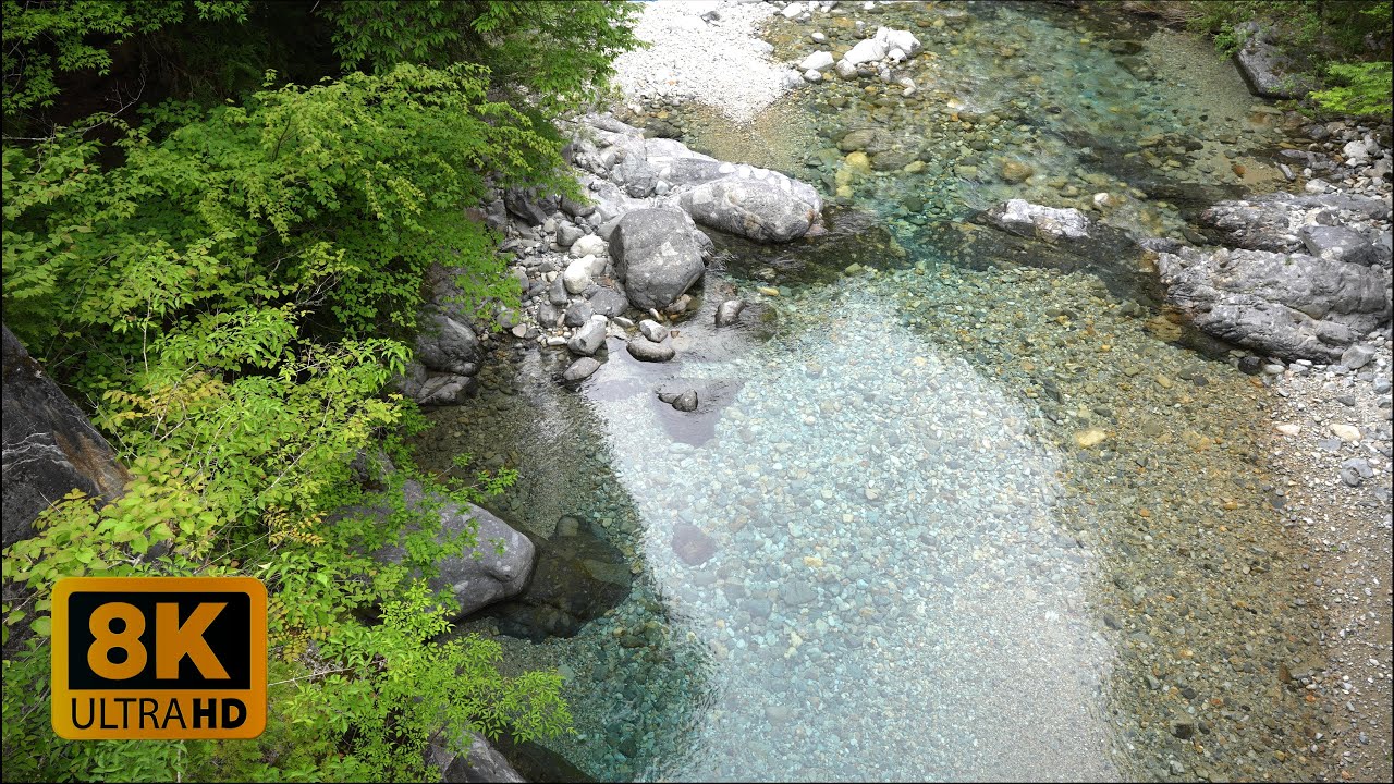 4K 8K Clear Water Stream in Atera Gorge, Nagano 2022 - YouTube