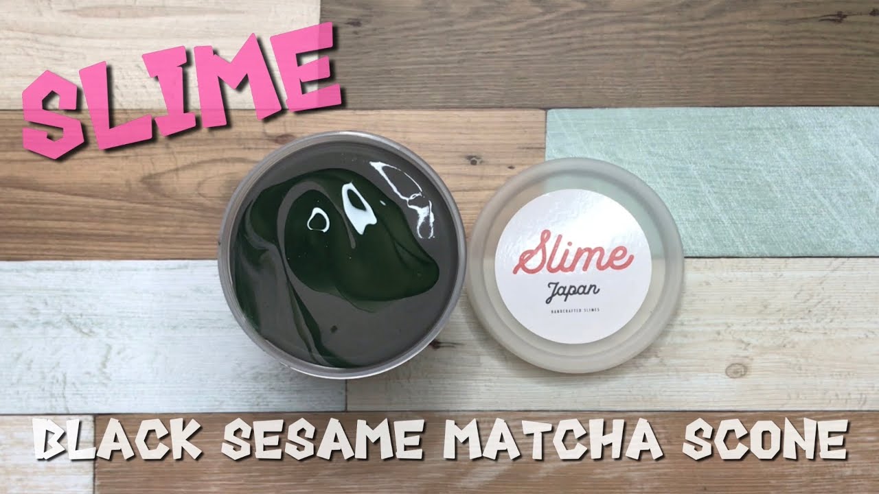 SLIME 胡麻っ茶スコーン🍵Black Sesame Matcha Scone🍵 검은깨 말차 스콘《スライムジャパン・ Slime ...