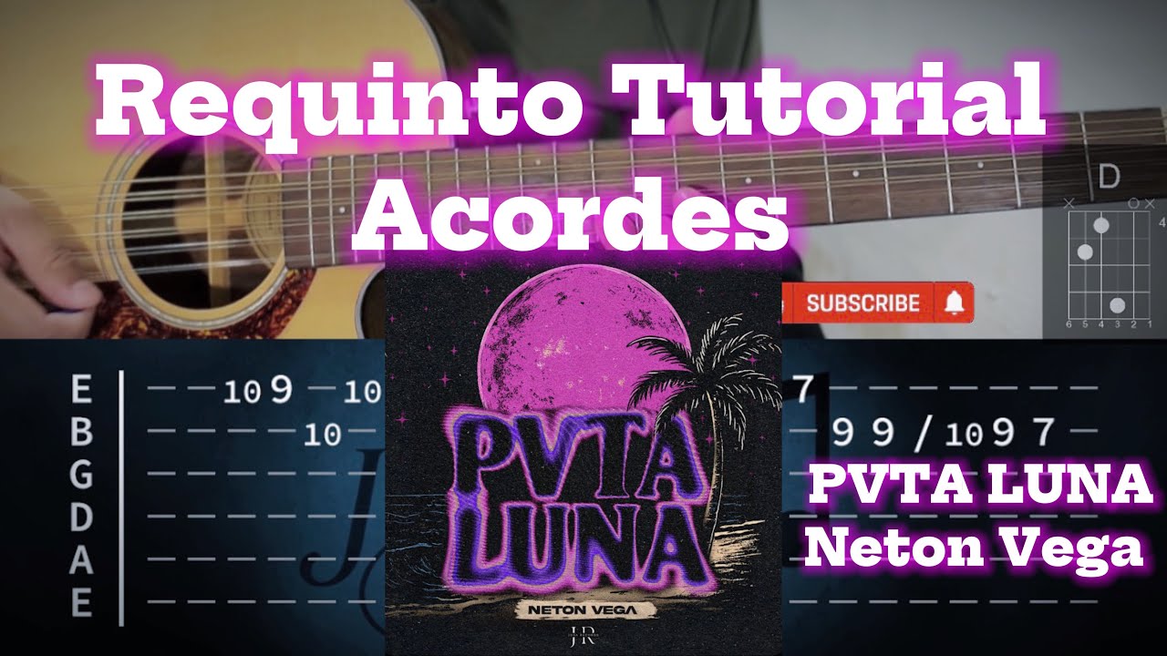 Pvta Luna - Neton Vega - Requinto Tutorial - Acordes - TABS - YouTube