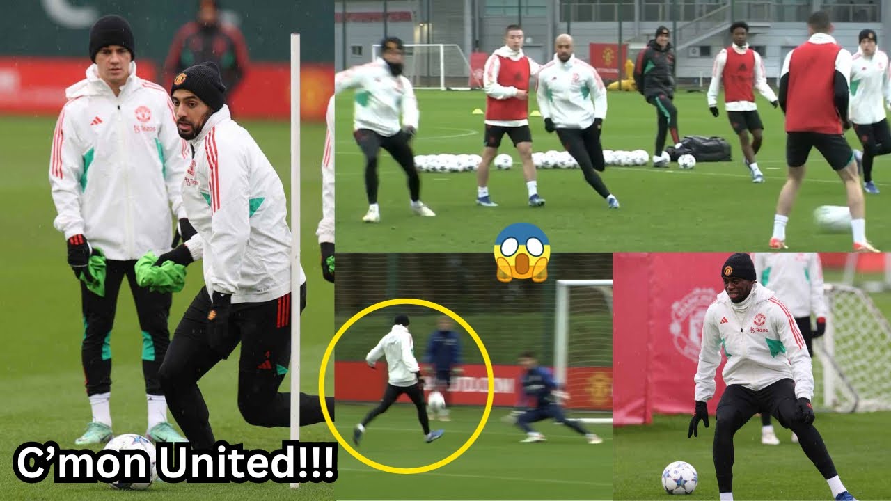 {video} Man United training today 🔥, see Van de Beek crazy goal in ...