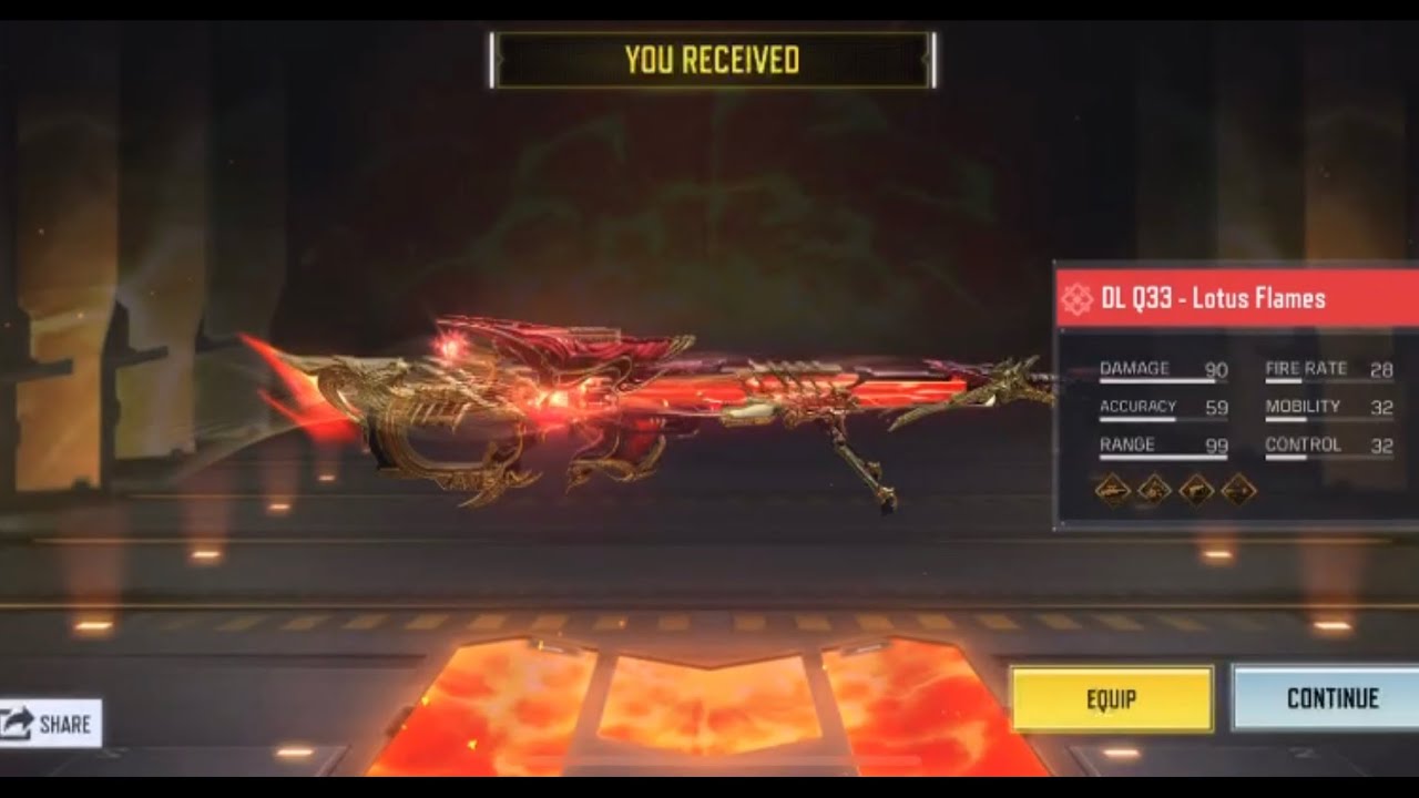 Mythic DLQ33 in Flaming Lotus Draw in CoD Mobile - YouTube