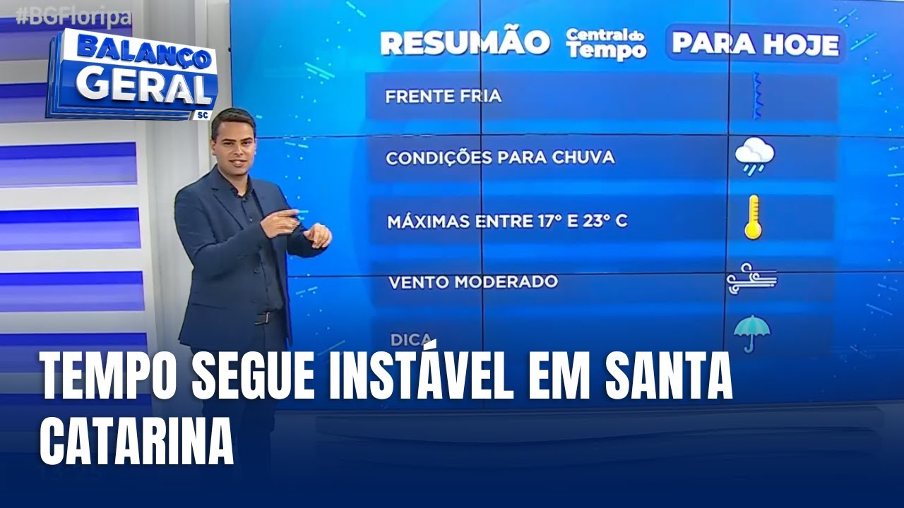 Central do Tempo - Instabilidade continua em SC com chance de temporais ...