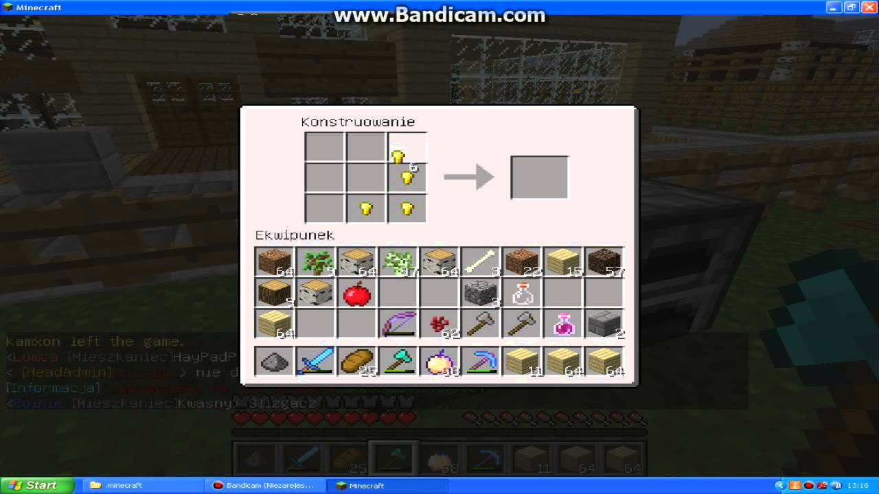 Poradnik-jak zrobic zlote jabluszko MINECRAFT - YouTube