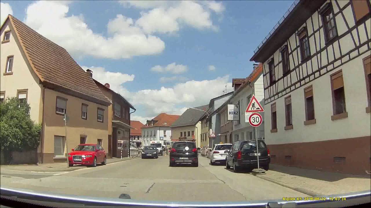 Ortsdurchfahrt im Odenwald/HP: Rimbach (Süd rein, Nord raus) - YouTube