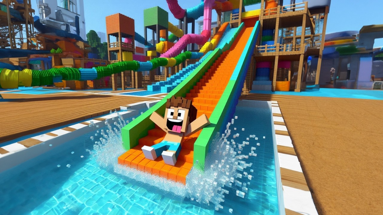 How To Make A Fun Waterslide in Minecraft - YouTube