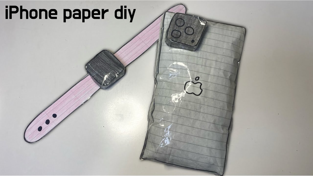 iPhone paper diy / Making iPhone Apple Watch Squish📱💸🍎⌚️ - YouTube