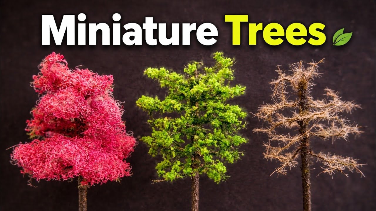 Realistic Miniature Trees Making | DIY Model Trees Step by Step | Mini ...