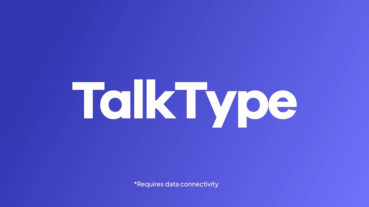 TalkType v3 Product Overview - YouTube