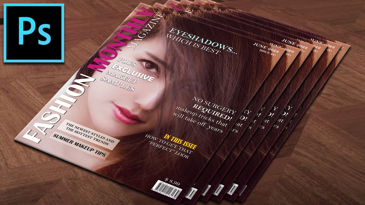 How To Create Fashion Magazine Cover In Adobe Photoshop | Photoshop ...