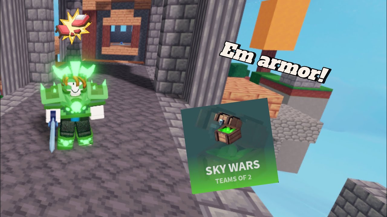 Playing SkyWars for fun :) (got full em armor) - YouTube