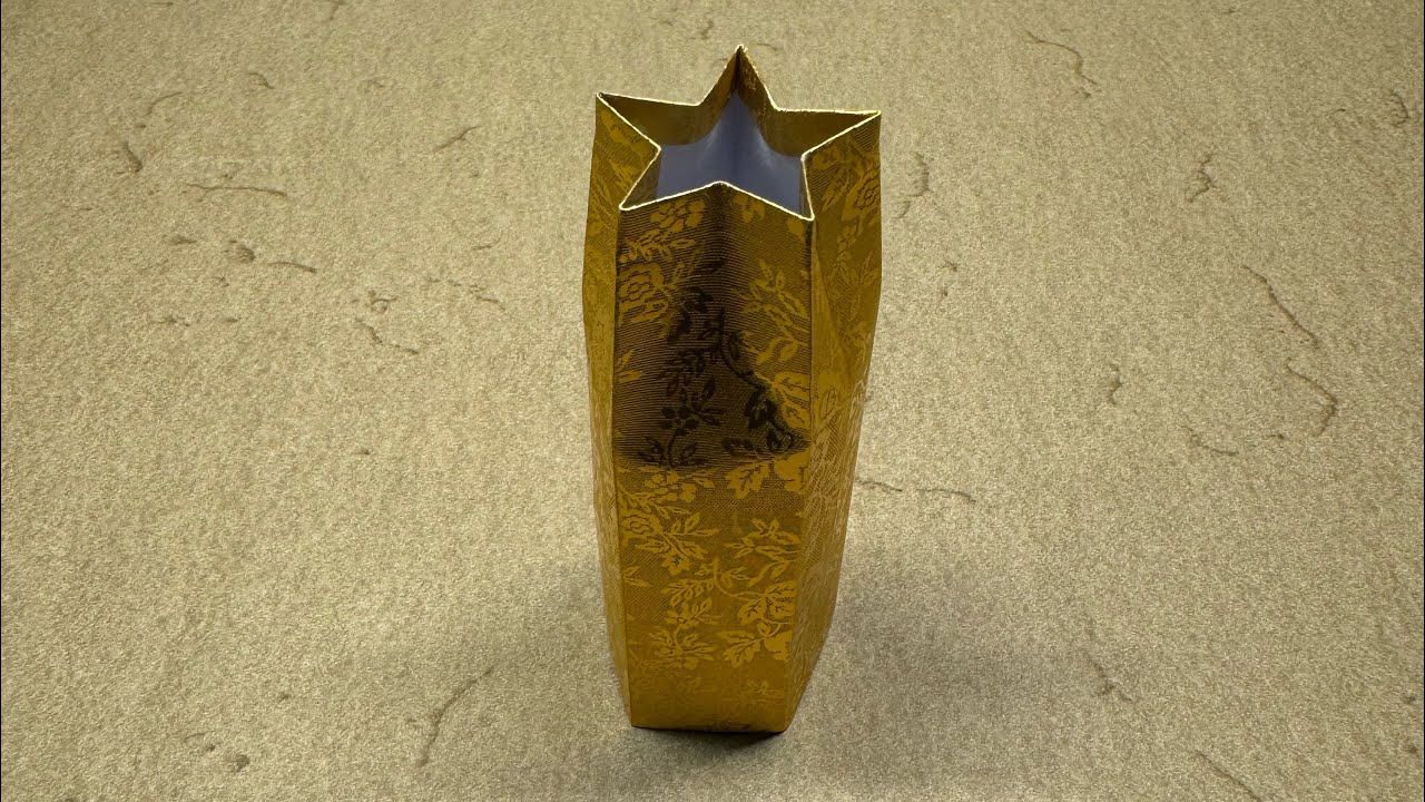 Origami Pentagon Star Container (Origami Instructions) - YouTube