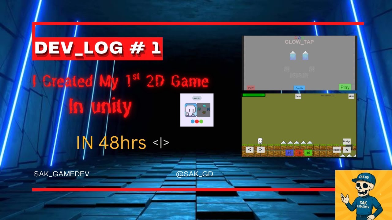 Dev Log 1 | I Created My First 2D Game | @SAK_GAMEDEV - YouTube