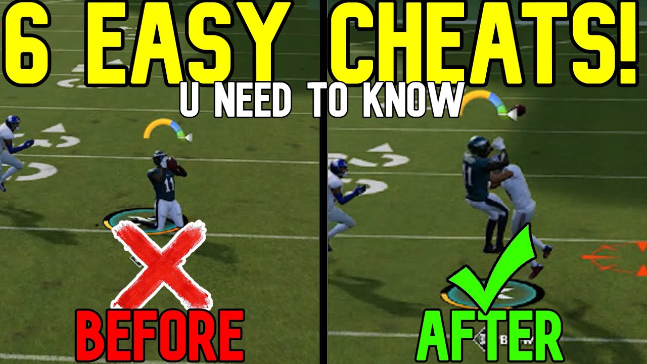 ⚠️6 QUICK EASY CHEATS⚠️ That Give You The Biggest Advantage in Madden ...