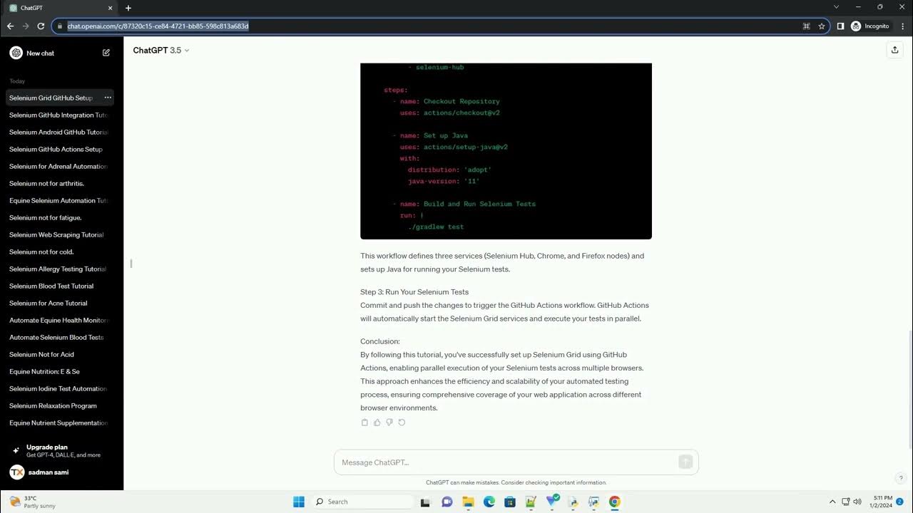 selenium grid github actions - YouTube