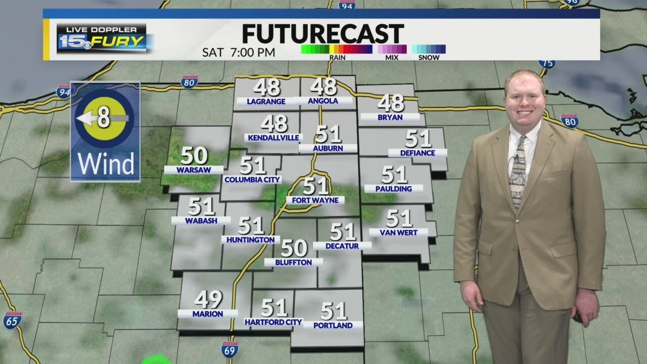 Tracking periods of rain Saturday night - YouTube