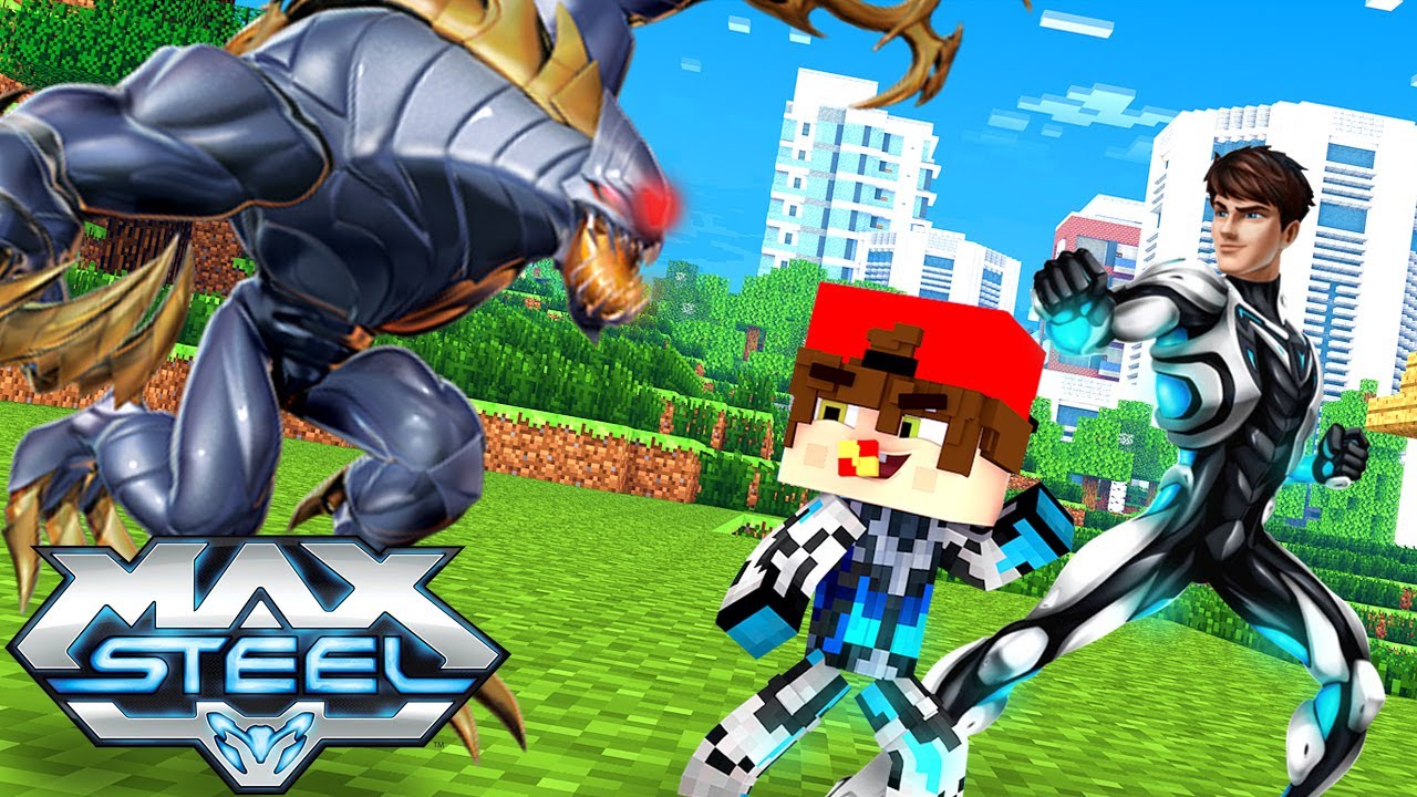 Minecraft - MAX STEEL E SEU NOVO AJUDANTE DERROTAM ELEMENTAL ! - YouTube