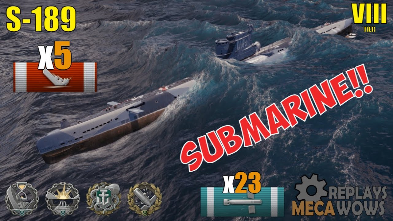 SUBMARINE S-189 5 Kills & 197k Damage | World of Warships Gameplay ...